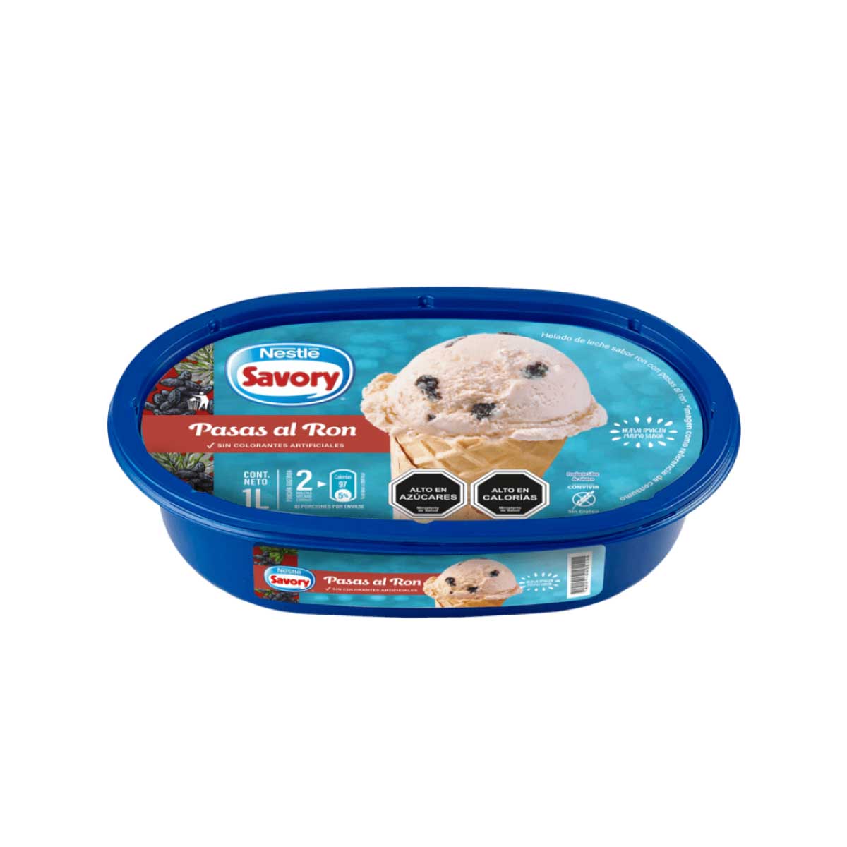Helado Savory Pasas al Ron Cassata 1L - Savory – Pura Vida Congelados